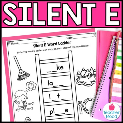 Long Vowel Silent E Phonics Worksheets | 1st Grade Word Work | Made By ...