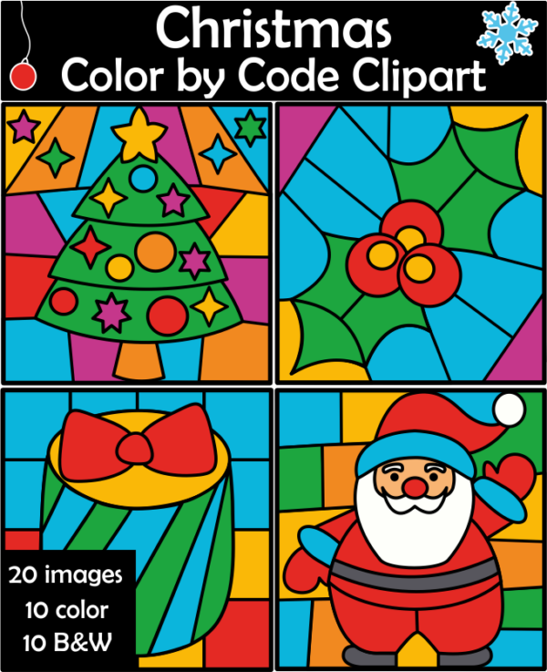 Free Color By Code Clip Art Templates | Made By Teachers
