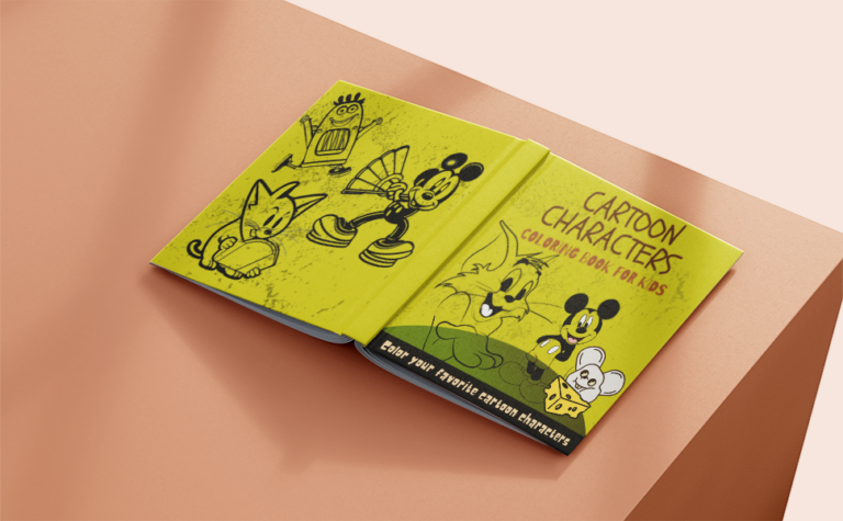 Cartoon characters coloring book for kids, Color your favorite cartoon ...