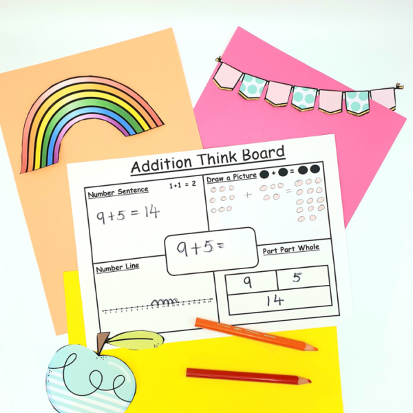 Part Part Whole Addition Think Board Mat Kindergarten 1st Grade | Made ...
