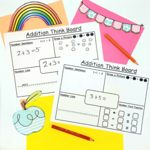 Fact Families Addition Subtraction Mats Kindergarten 1st Grade | Made ...