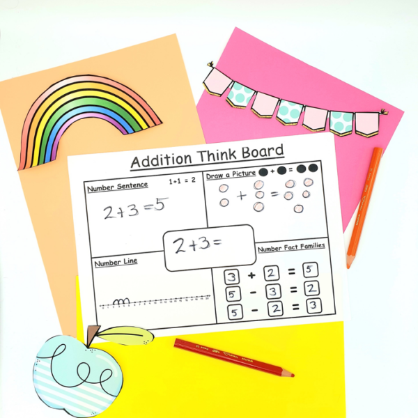 Fact Families Addition Subtraction Mats Kindergarten 1st Grade | Made ...