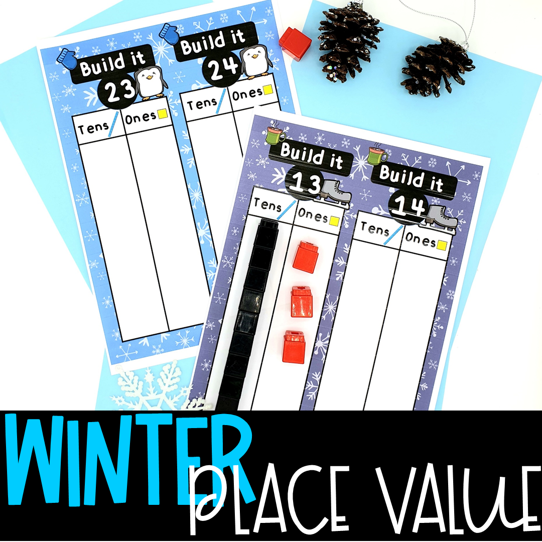 Place Value Winter Math Tens and Ones Kindergarten 1st Grade | Made By ...