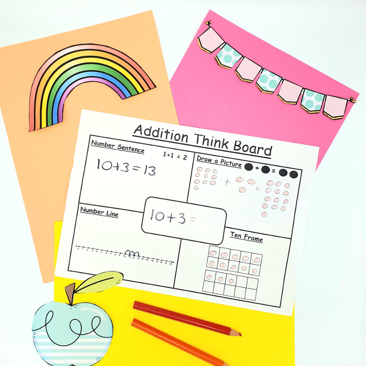 Addition Strategy Mats Ten Frames Fact Families Part Part Whole ...
