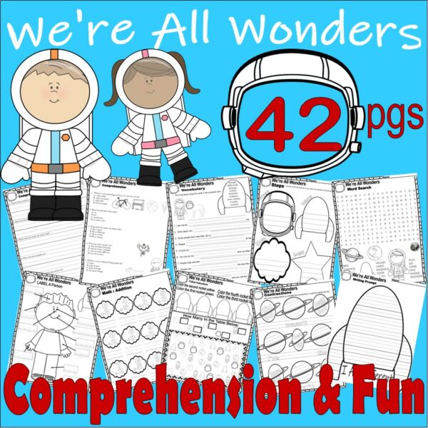 We’re All Wonders Book Companion Reading Comprehension Worksheets ...