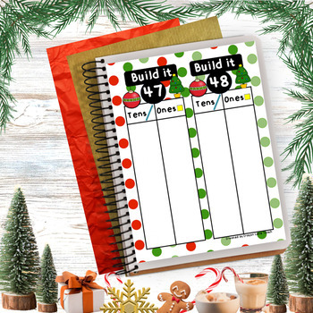 Christmas Place Value Tens and Ones Number Building Kindergarten 1st ...