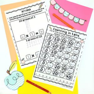 Multiplication Multiply by 10 Arrays, equal groups, counting in 10s 1st ...