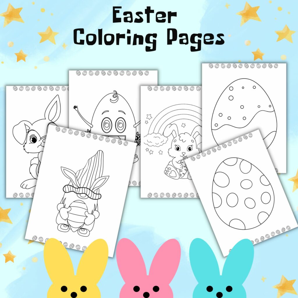Easter Coloring Worksheet Spring Coloring Pages Easter Eggs Bunny ...