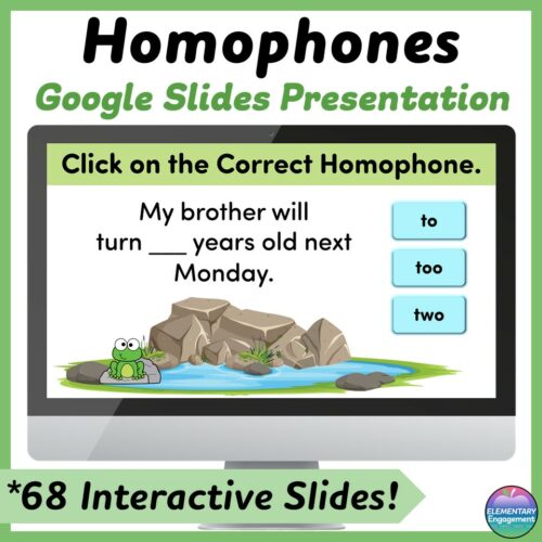 Homophones Google Slides Interactive Presentation Lesson | Made By Teachers