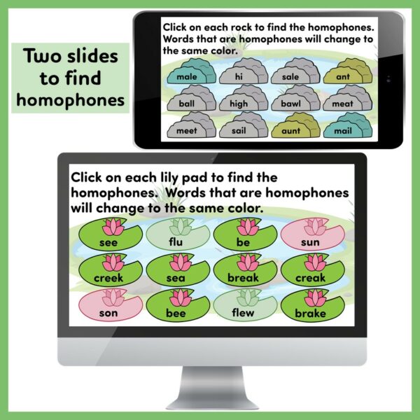 Homophones Google Slides Interactive Presentation Lesson | Made By Teachers