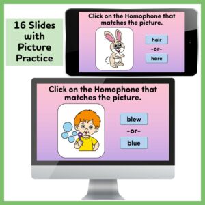 Homophones Google Slides Interactive Presentation Lesson | Made By Teachers