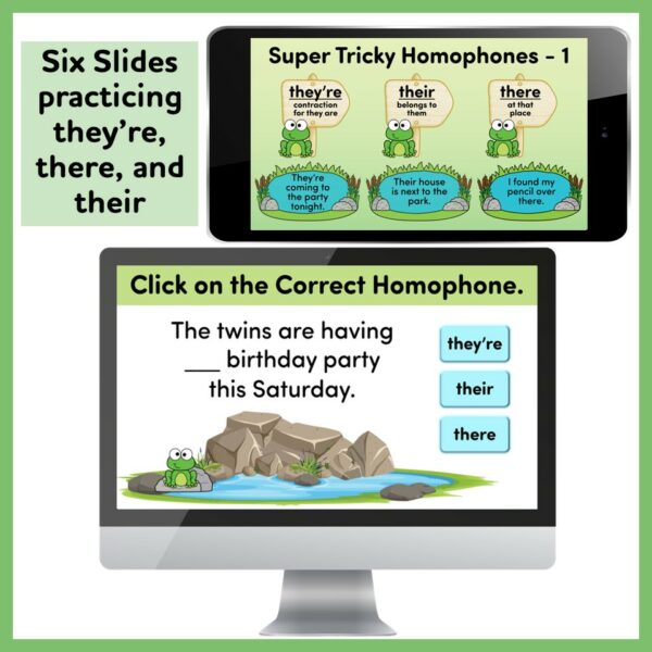 Homophones Google Slides Interactive Presentation Lesson | Made By Teachers