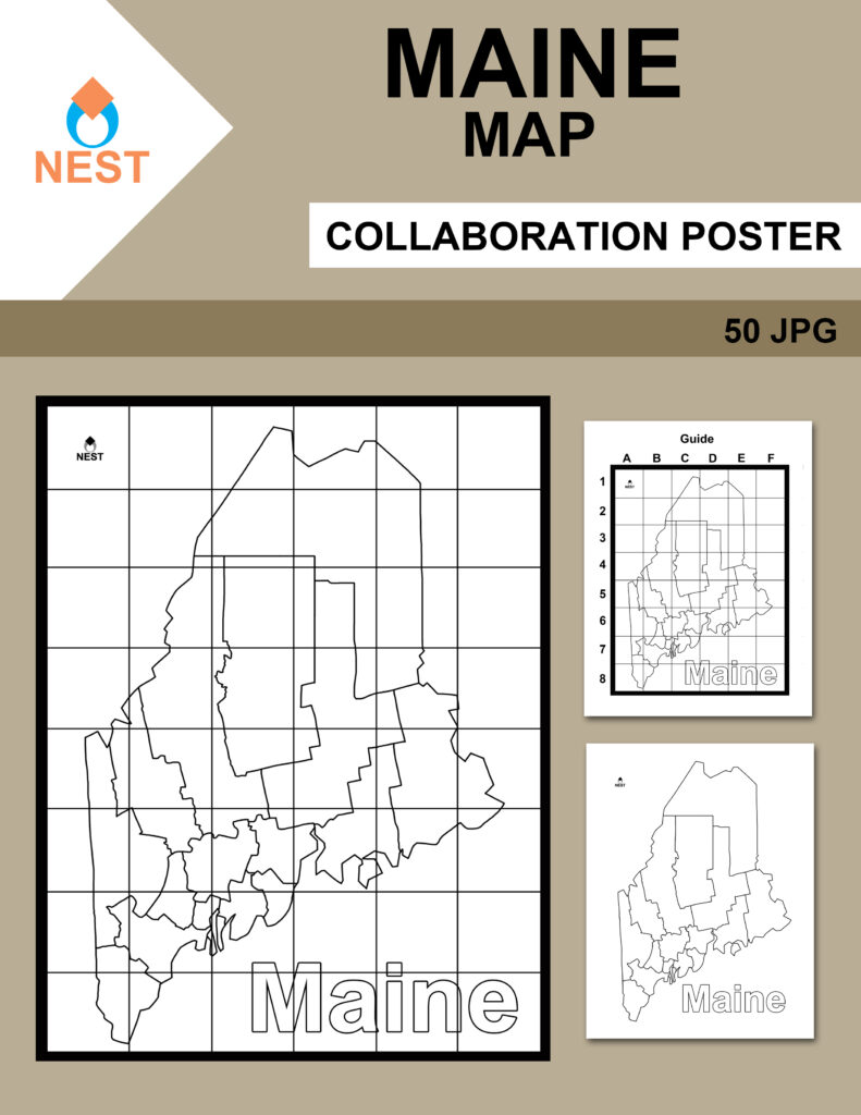 Maine Map Collaboration Poster | Made By Teachers