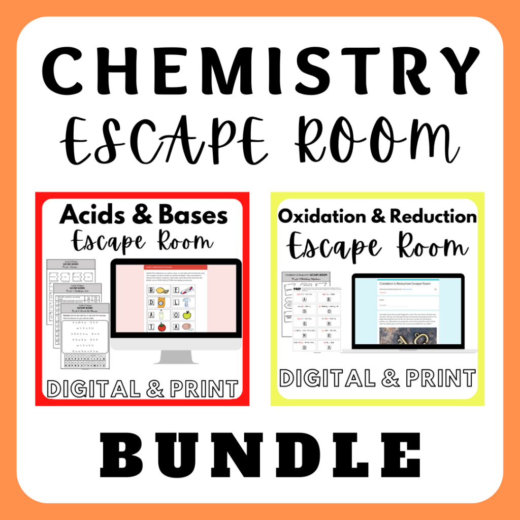 CHEMISTRY Acids & Bases Escape Room Activity | Made By Teachers
