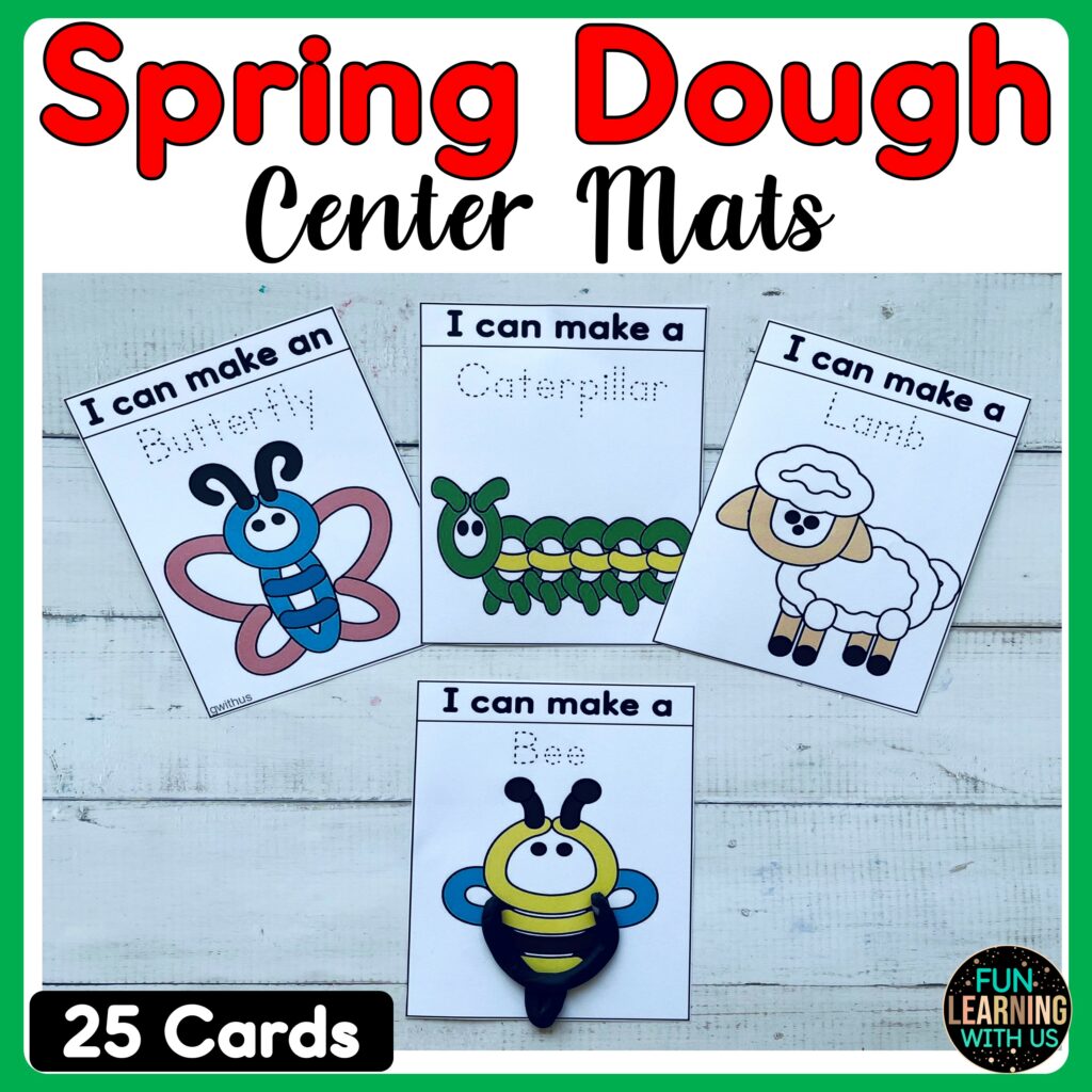 Spring Fine Motor Skill Dough Center Mats | Made By Teachers