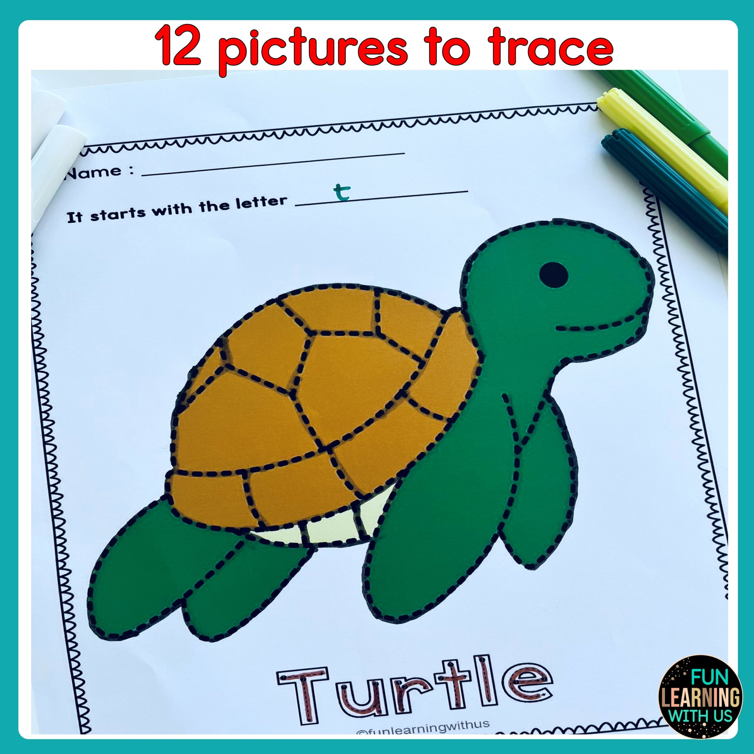 Ocean Animals Picture Tracing & Coloring Fine Motor Worksheets | Made ...