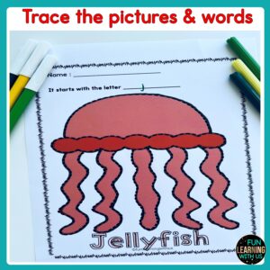 Ocean Animals Picture Tracing & Coloring Fine Motor Worksheets | Made ...
