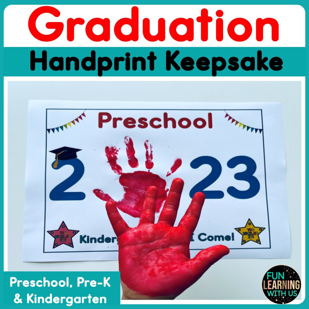 Graduation Keepsake Handprint Art-Graduation Certificate for Preschool ...