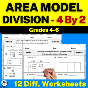 2-Digit Divisors Area Model, Partial Quotients & Long Division ...