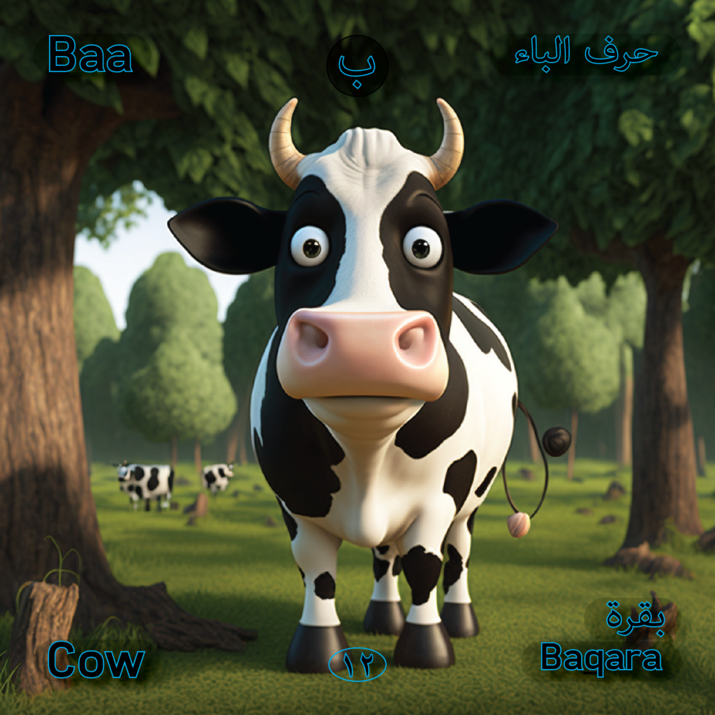 Arabic Alphabet Bilingual Flashcards that Feature 108 Cute animals Have ...