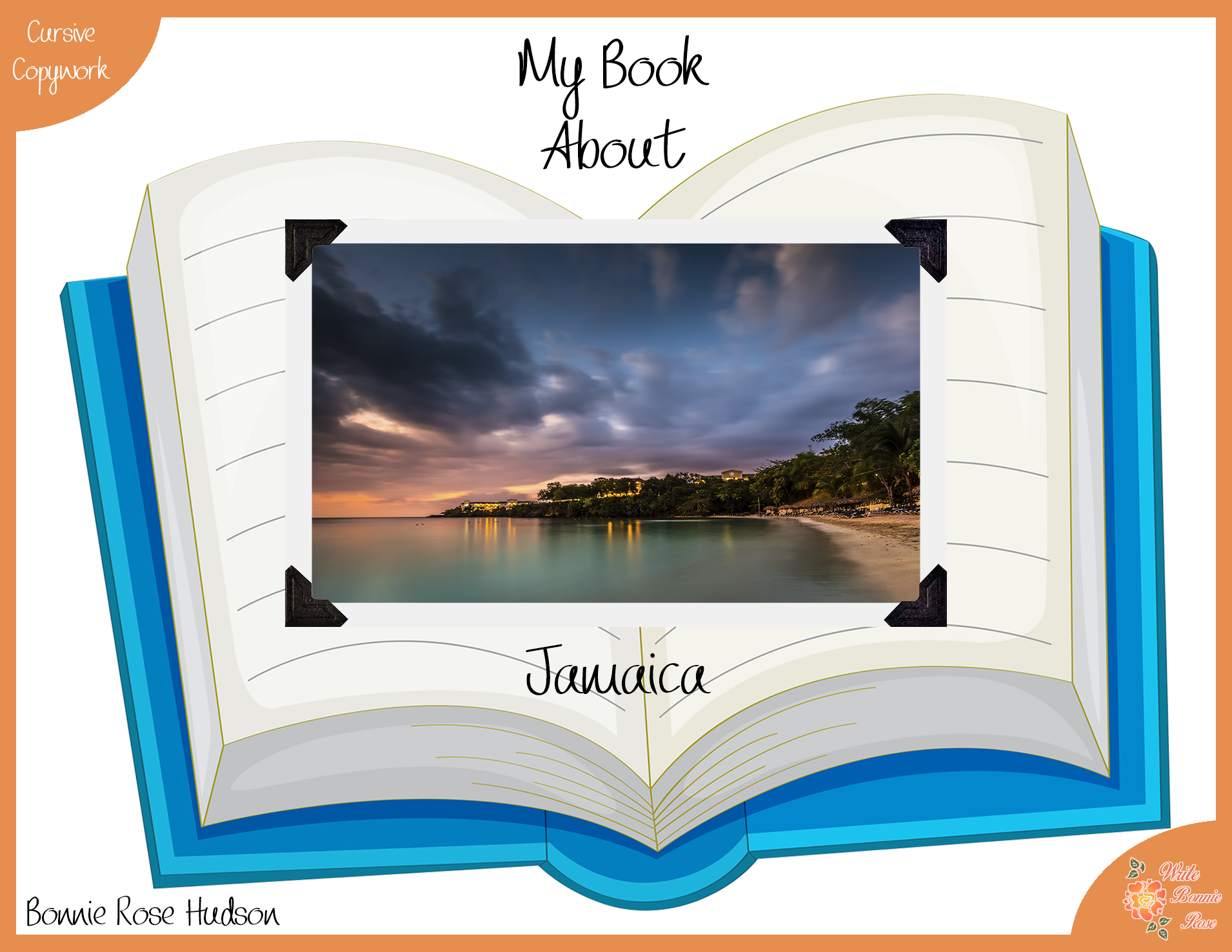 My Book About Jamaica with Cursive Copywork | Made By Teachers