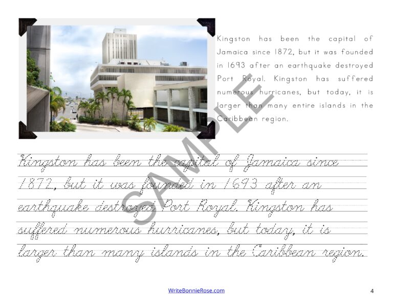 My Book About Jamaica with Cursive Copywork | Made By Teachers