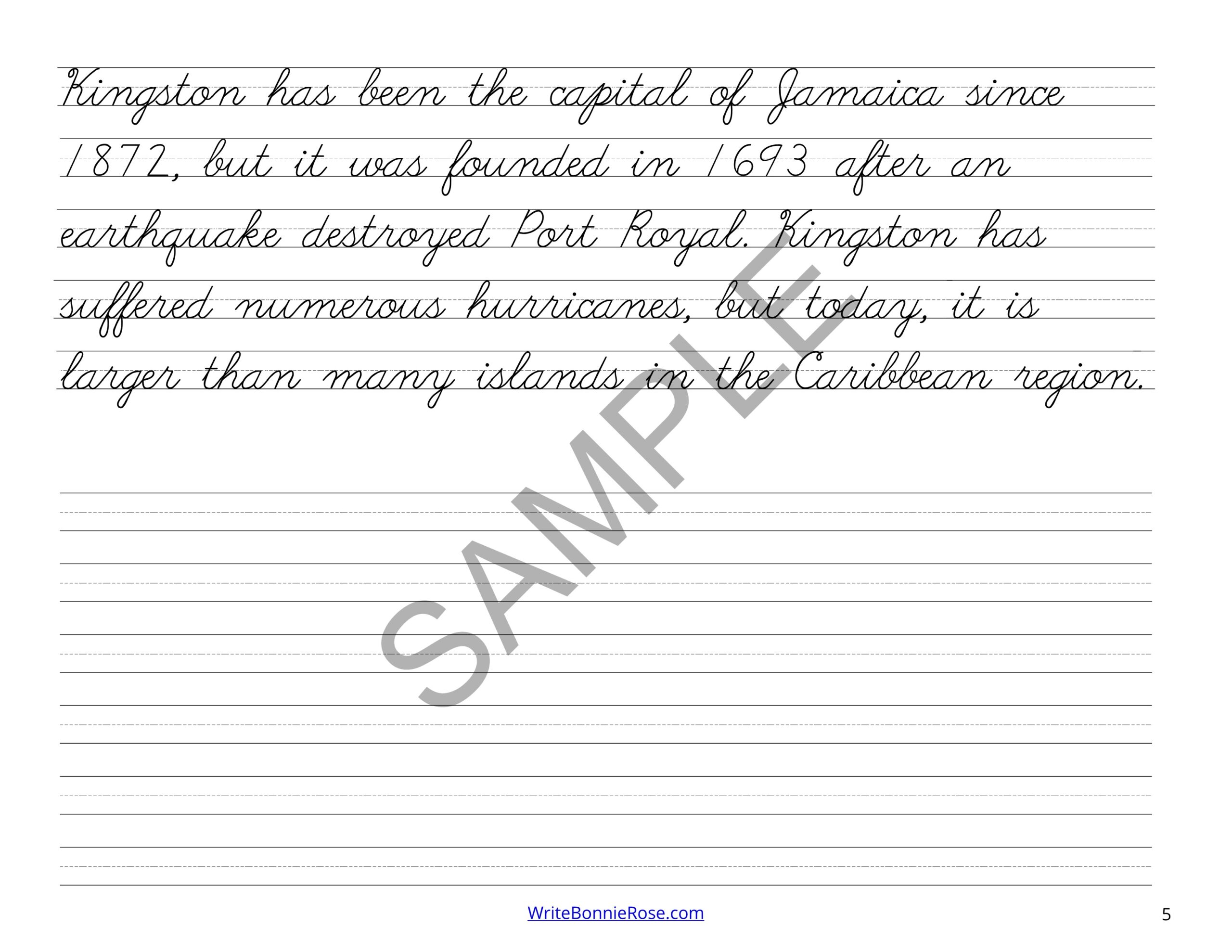 My Book About Jamaica with Cursive Copywork | Made By Teachers