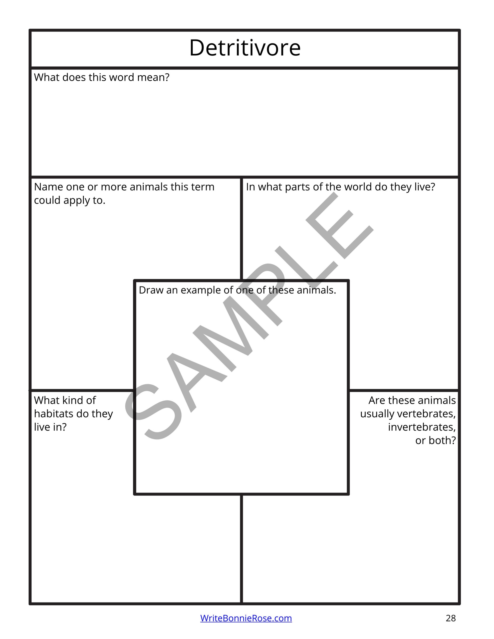 Animal Vocabulary Notebooking Journal | Made By Teachers