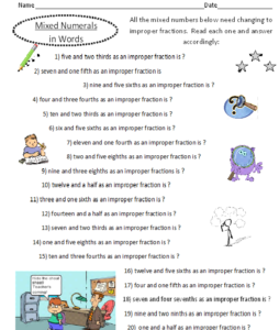 Mixed Numbers in Words (20 Examples Written Out) | Made By Teachers