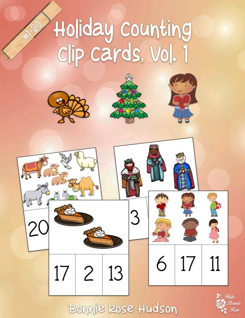 Holiday Counting Clip Cards, Vol. 1 | Made By Teachers