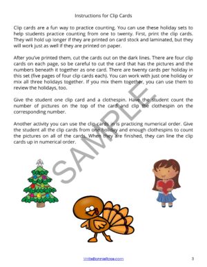 Holiday Counting Clip Cards, Vol. 1 | Made By Teachers