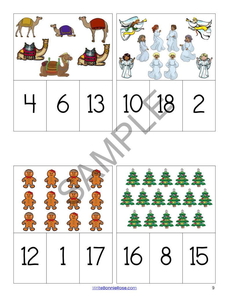 Holiday Counting Clip Cards, Vol. 1 | Made By Teachers