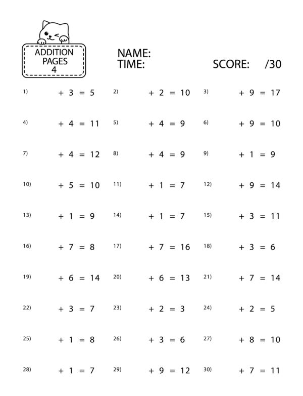 Addition subtraction math worksheet | Made By Teachers