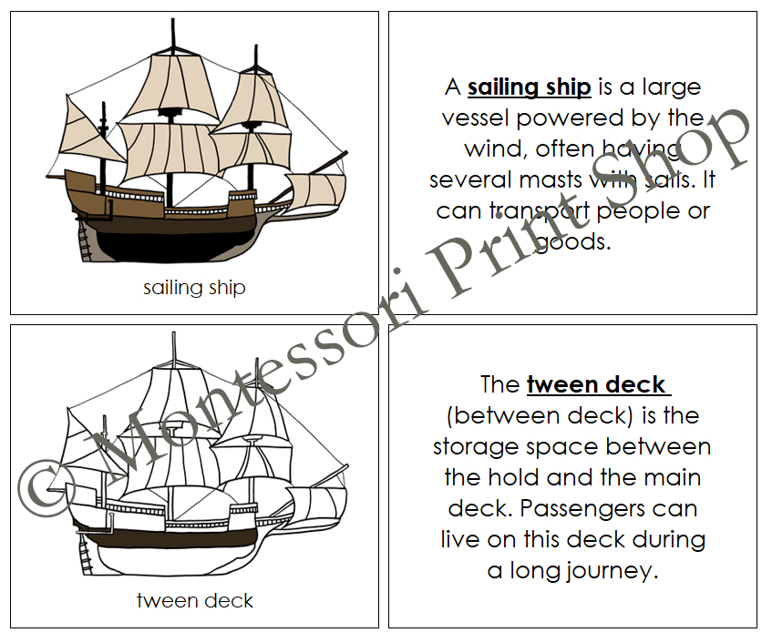 Parts of a Sailing Ship Book - Montessori Nomenclature | Made By Teachers