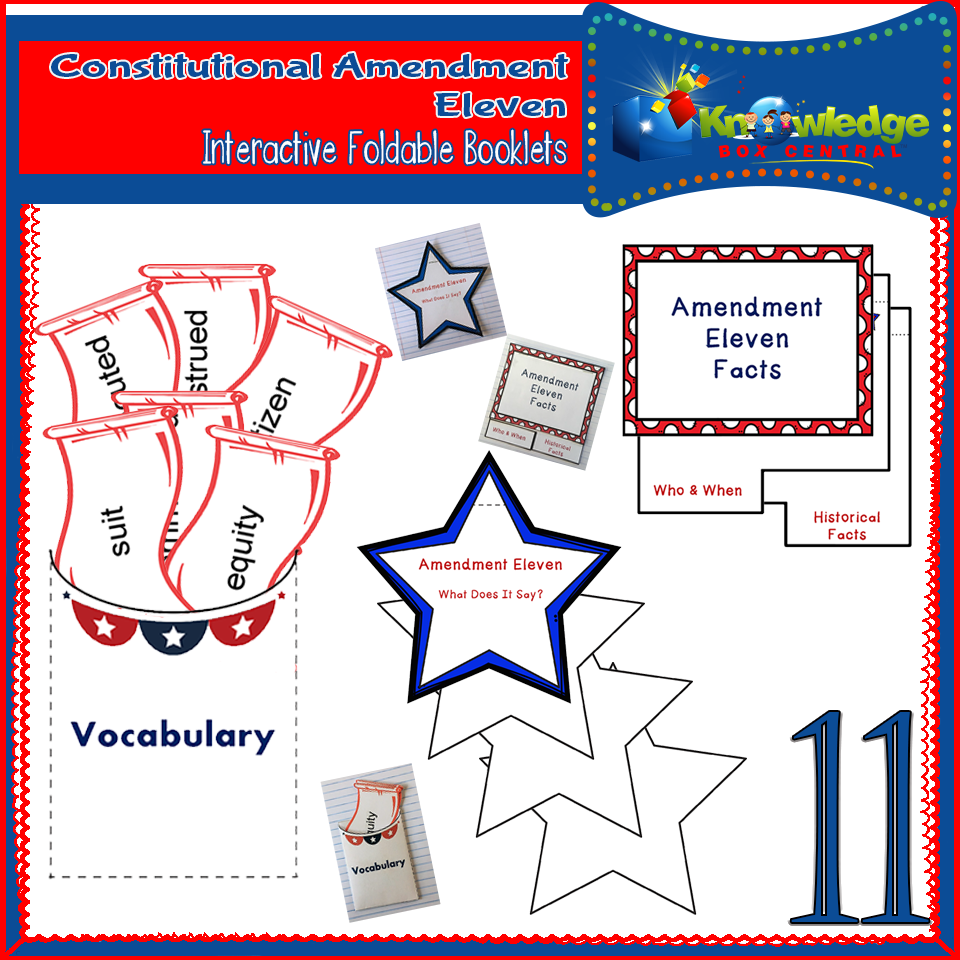 Constitutional Bill of Rights: Amendment Eleven Interactive Foldable ...