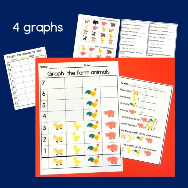 Farm Math with Sorting, Graphing and Venn Diagram | Made By Teachers