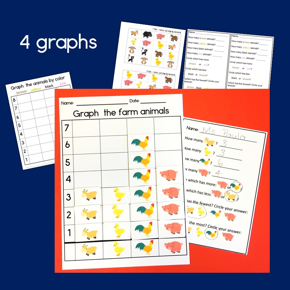 Farm Math with Sorting, Graphing and Venn Diagram | Made By Teachers