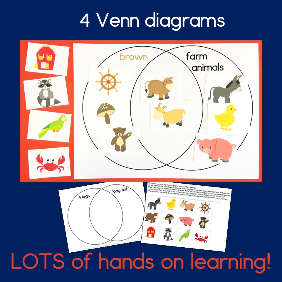 Farm Math with Sorting, Graphing and Venn Diagram | Made By Teachers