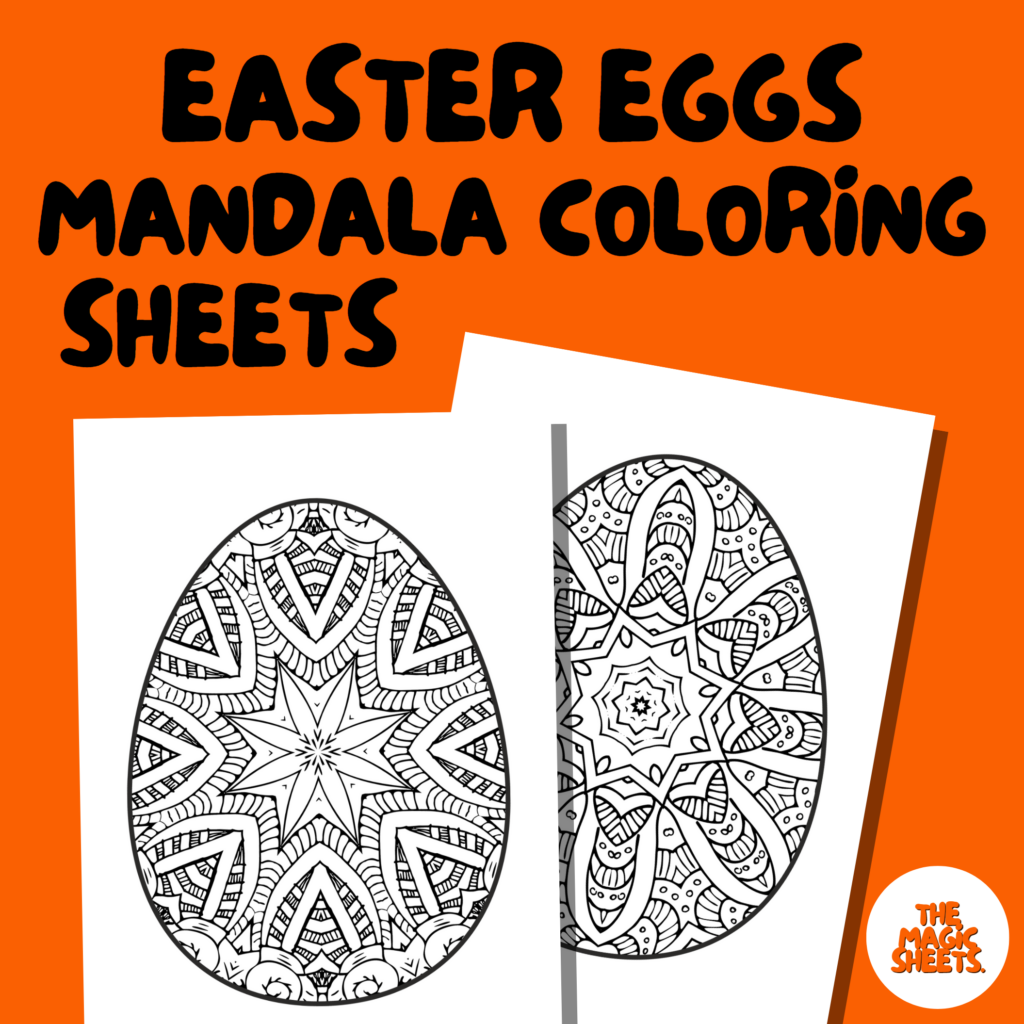 Easter Eggs Mandala Coloring Sheets | Made By Teachers