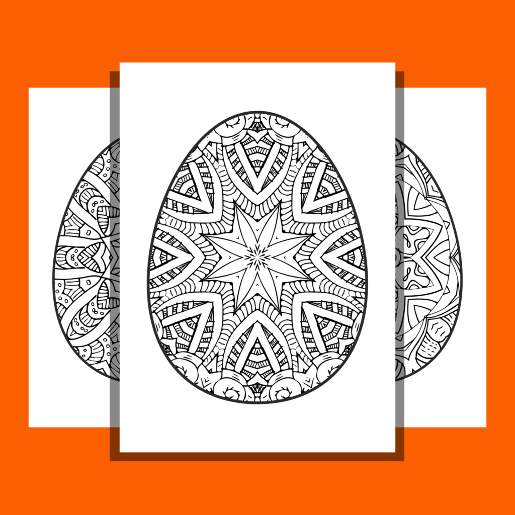 Easter Eggs Mandala Coloring Sheets | Made By Teachers