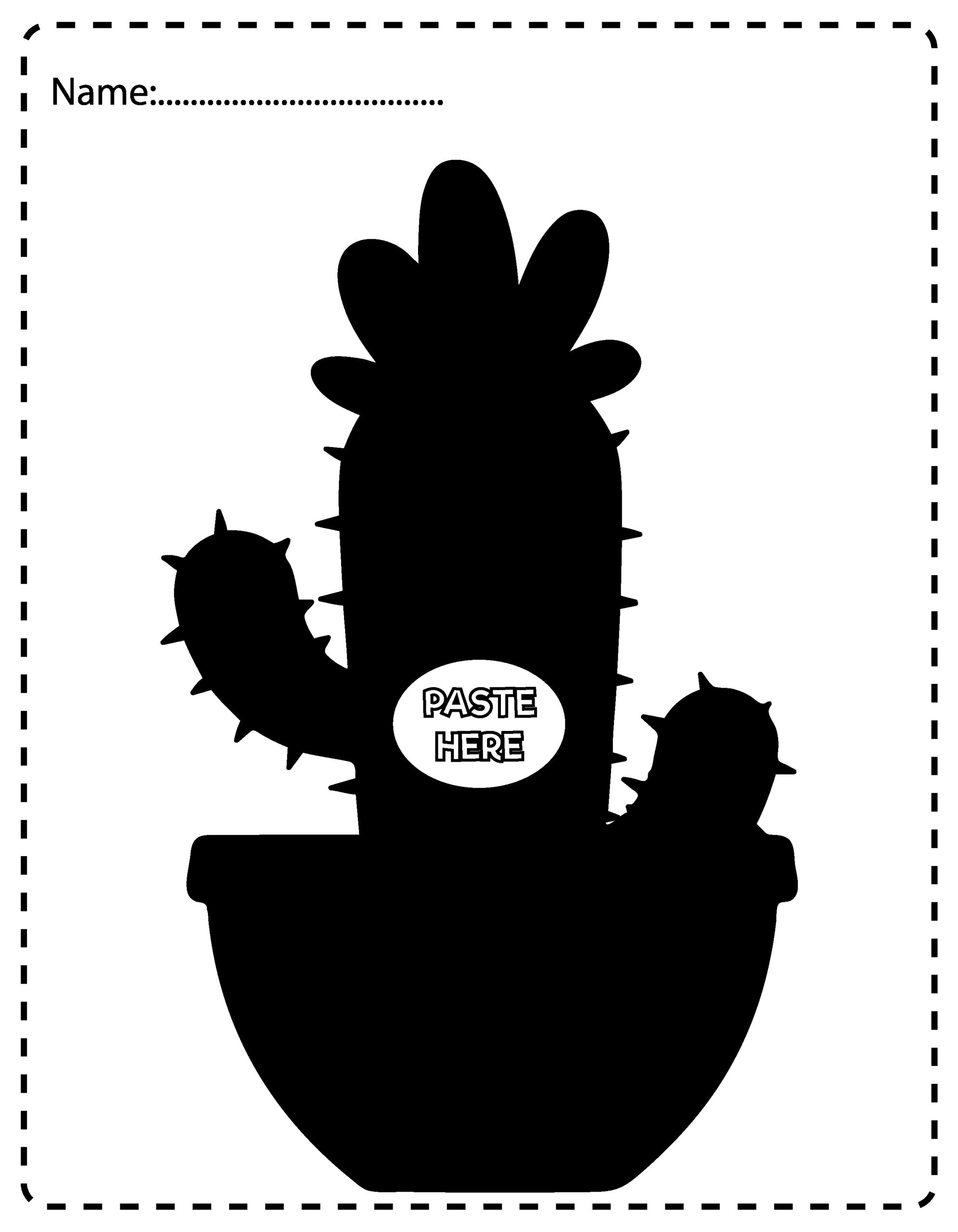 Cut and Paste Cactus Scissor Practice for Preschool Worksheets | Made ...