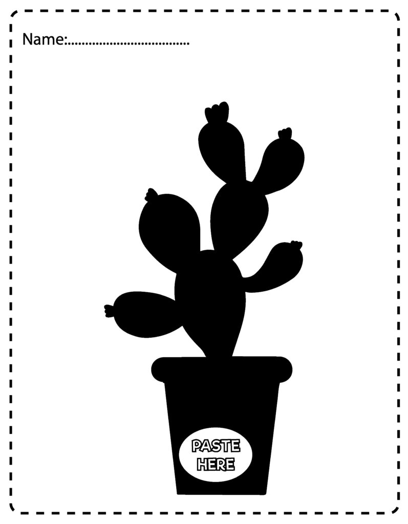 Cut and Paste Cactus Scissor Practice for Preschool Worksheets | Made ...