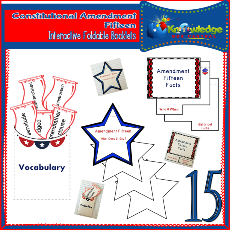 Constitutional Bill of Rights: Amendment Fifteen Interactive Foldable ...