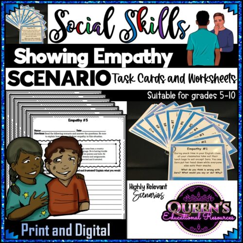 Empathy Scenario Task Cards and Worksheets - Made By Teachers