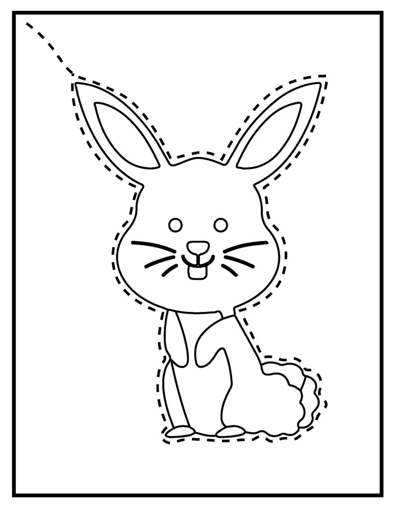 Easter Bunny Scissor Skills and Coloring Book for Kids,Activity Book ...