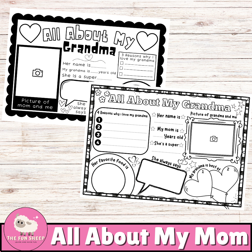 All About My Mom Questionnaire | Mother's Day Printable Craft for Mom ...