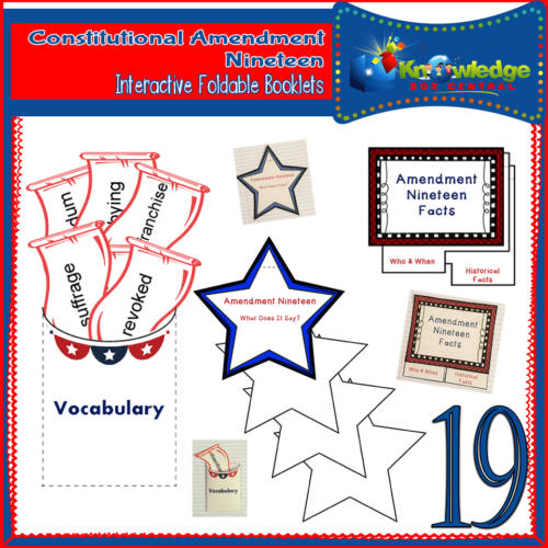 Constitutional Bill of Rights: Amendment Nineteen Interactive Foldable ...