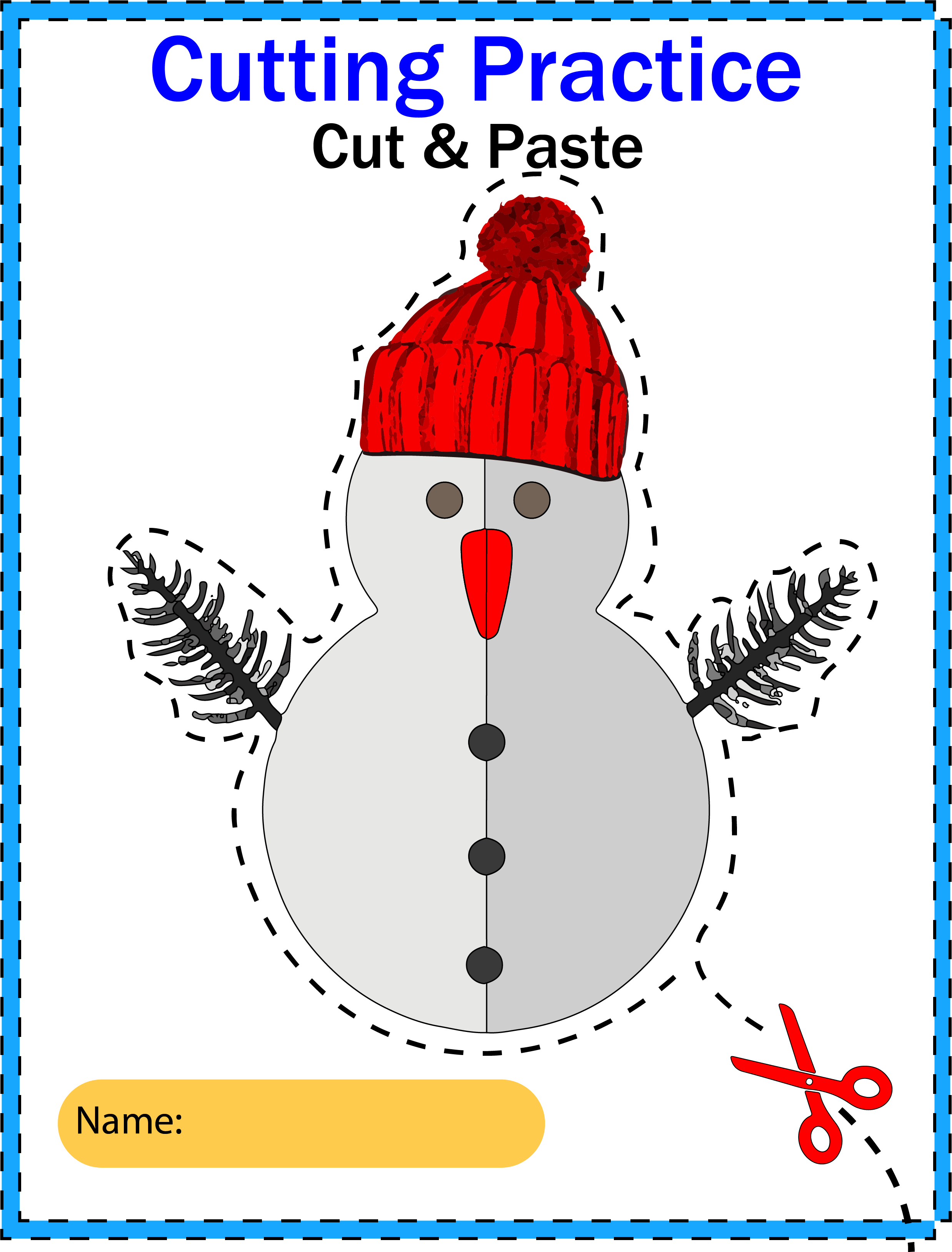 Winter Saison Scissor Skills Practice For Kids | Made By Teachers