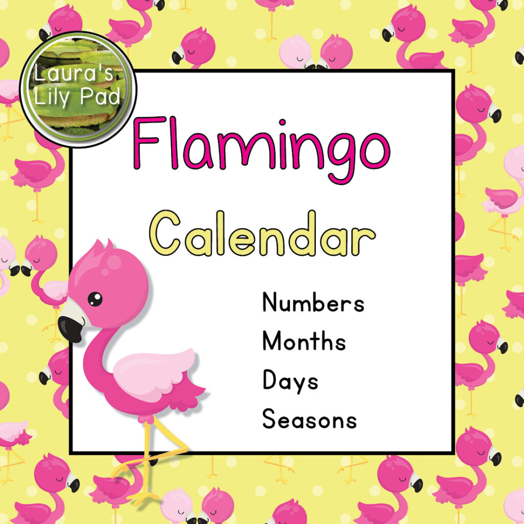Flamingo Tropical Calendar Set | Made By Teachers