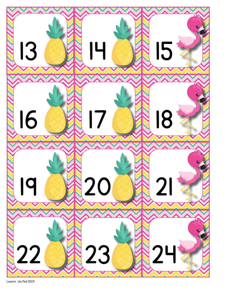 Flamingo Tropical Calendar Set | Made By Teachers